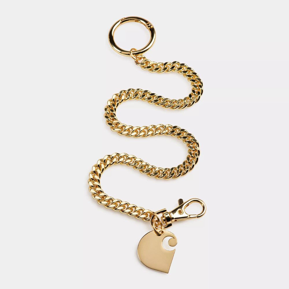 carhartt wip cuban link keychain stainless steel gold – www.sublime.bz