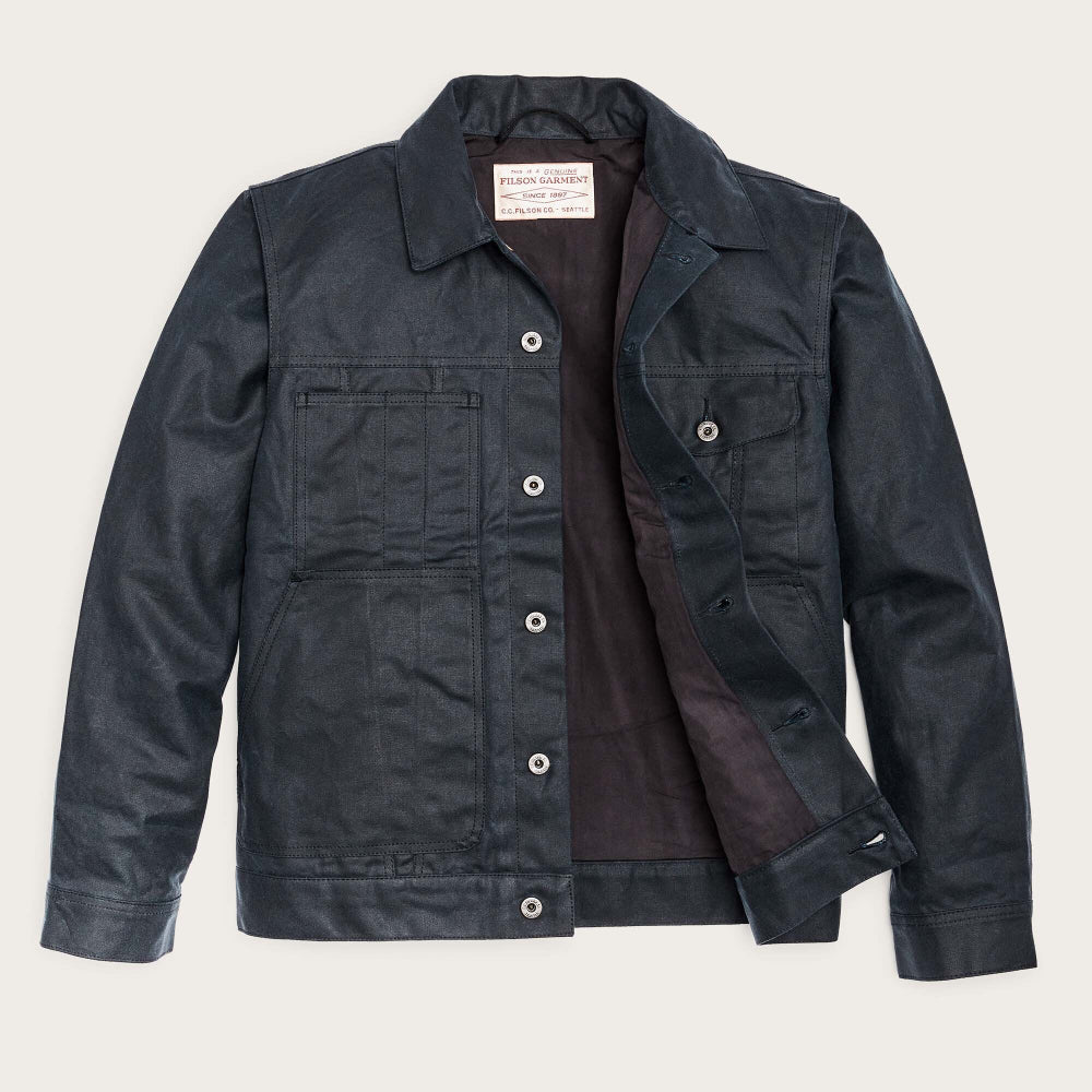 filson tin cloth short lined cruiser jacket service blue – www.sublime.bz