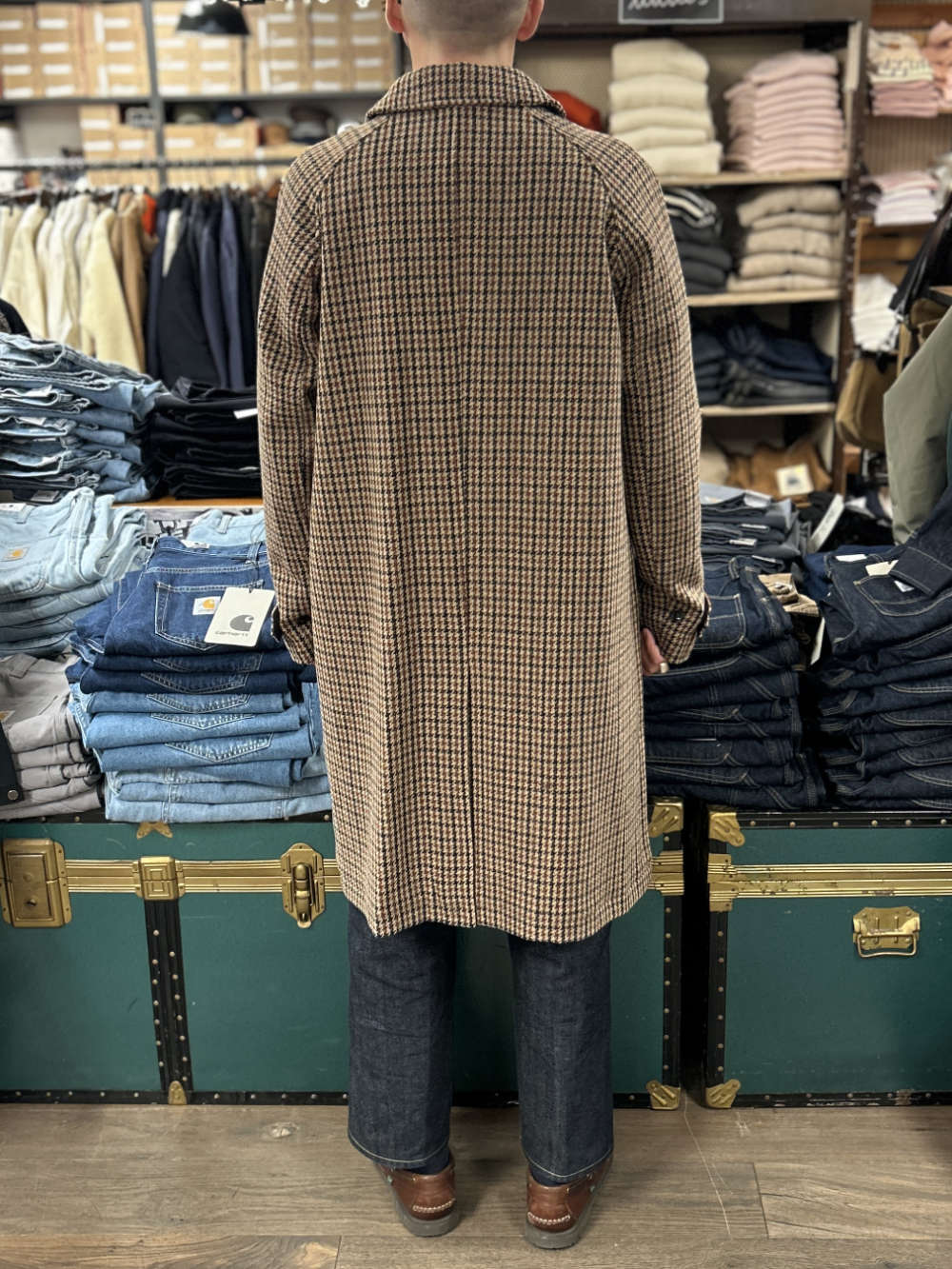 sebago beam coat pied de puole beige brown dark navy – www.sublime.bz